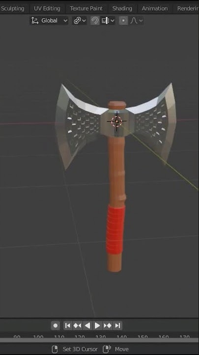 modeling Axe in blender #b3d #3dmodeling - YouTube