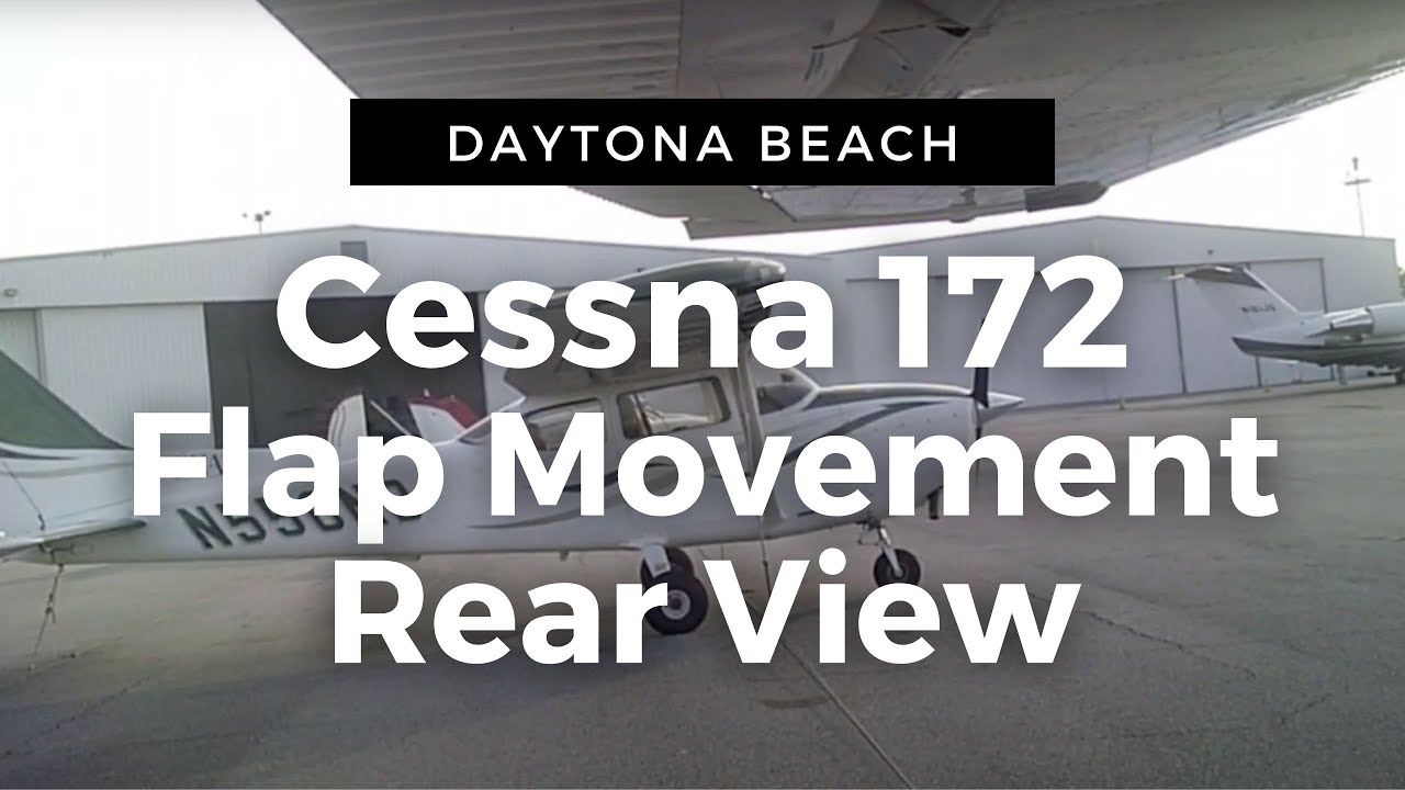 Cessna 172 Flap going up (View from rear seat window) - YouTube