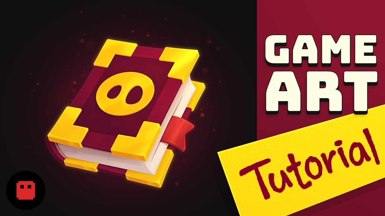 Game art tutorial - How to draw a book icon #gameart - YouTube