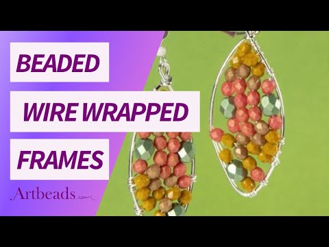 How to Make Beaded Wire Wrapped Frames - DIY Jewelry Tutorial - YouTube