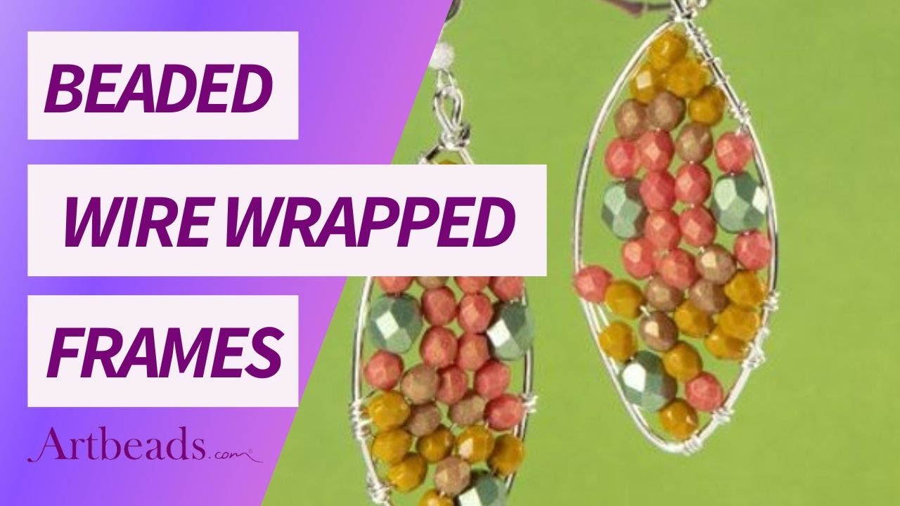 How to Make Beaded Wire Wrapped Frames - DIY Jewelry Tutorial - YouTube