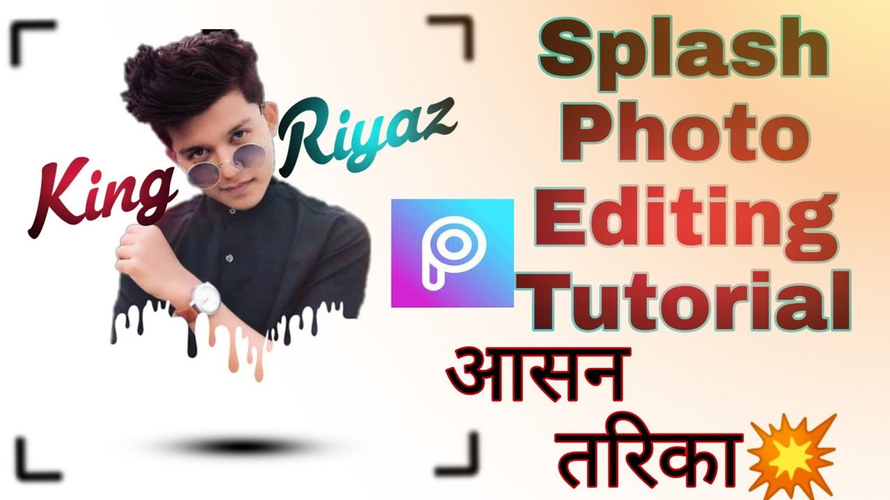 Potrate Splash Photo Editing Tutorial in PicsArt// splash photo editing ...