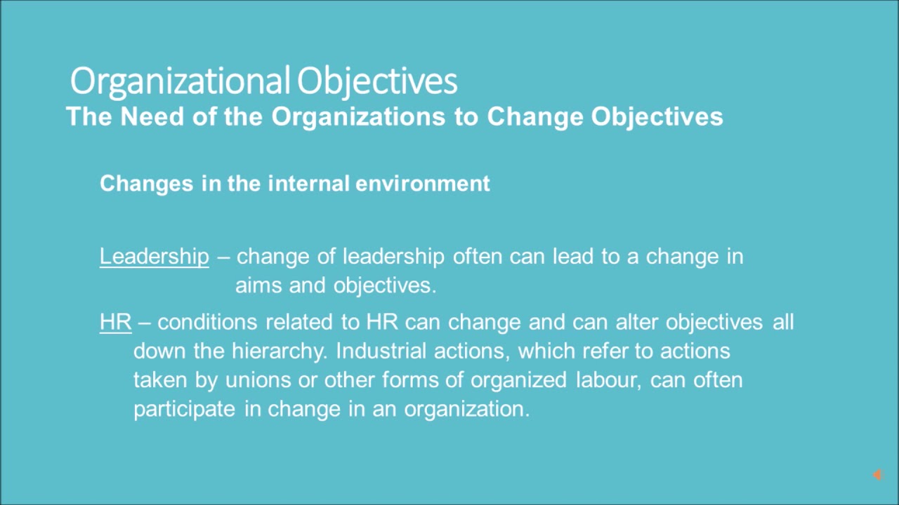IB BUSINESS MANAGEMENT - UNIT 1.3 ORGANIZATIONAL OBJECTIVES Part 1 ...