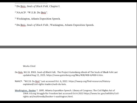 How to put in Footnotes and references into a word document - YouTube