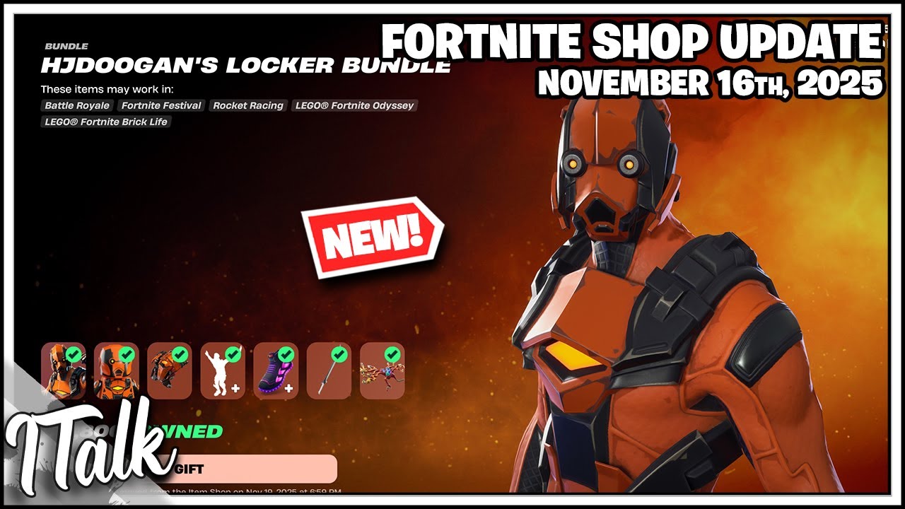 Fortnite Shop *NEW* HJDOOGAN LOCKER BUNDLE! [November 16th, 2025 ...