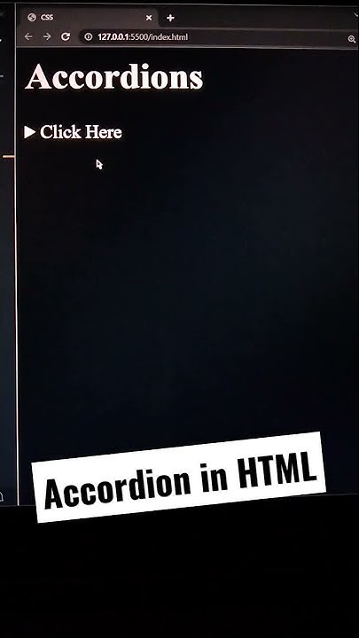 Learn how to create an accordion (collapsible content). #html - YouTube
