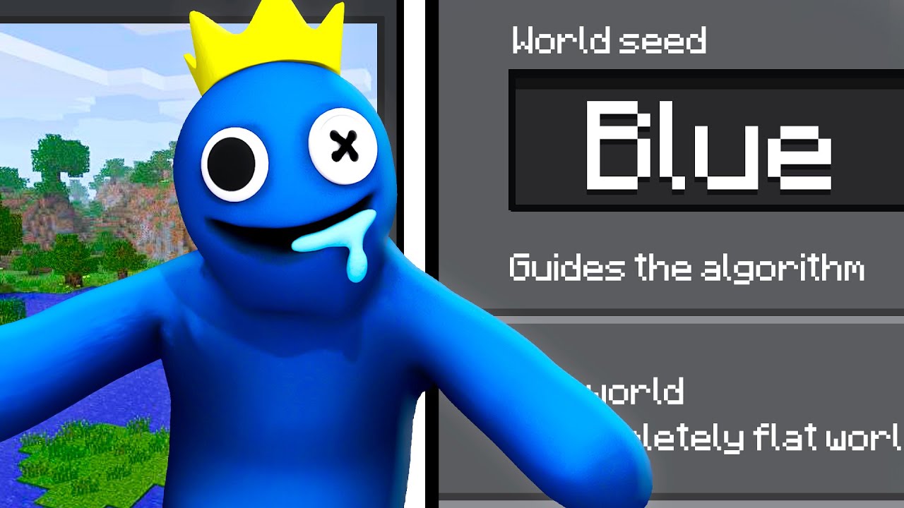 MINECRAFT PERO ENTRAMOS EN EL MUNDO DE BLUE RAINBOW FRIENDS 😱 - YouTube