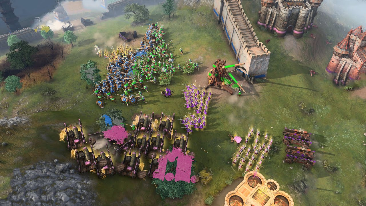 Age of Empires 4 - 4v4 UNSTOPPABLE COMBINED ARMY | Multiplayer Gameplay ...