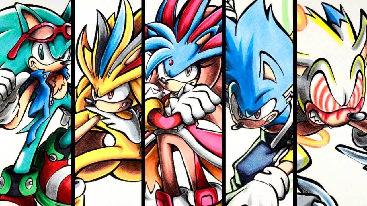 Drawing Sonic Characters - Compilation 46 - YouTube