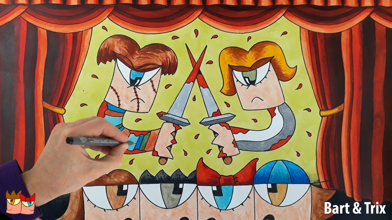 HOW TO DRAW CHUCKY AND TIFFANY - YouTube