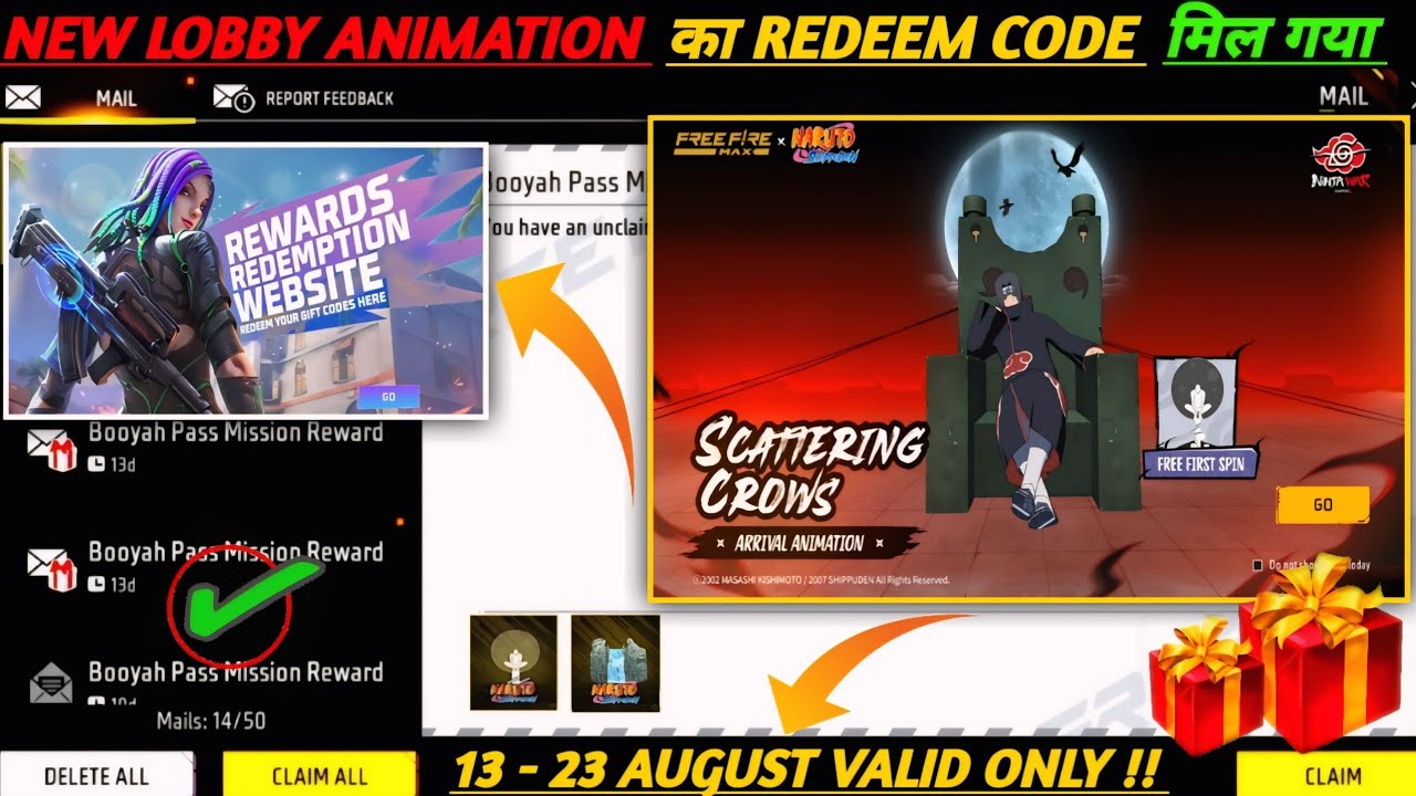 FREE FIRE REDEEM CODE TODAY 13 AUGUST REDEEM CODE FREE FIRE | FF REDEEM ...