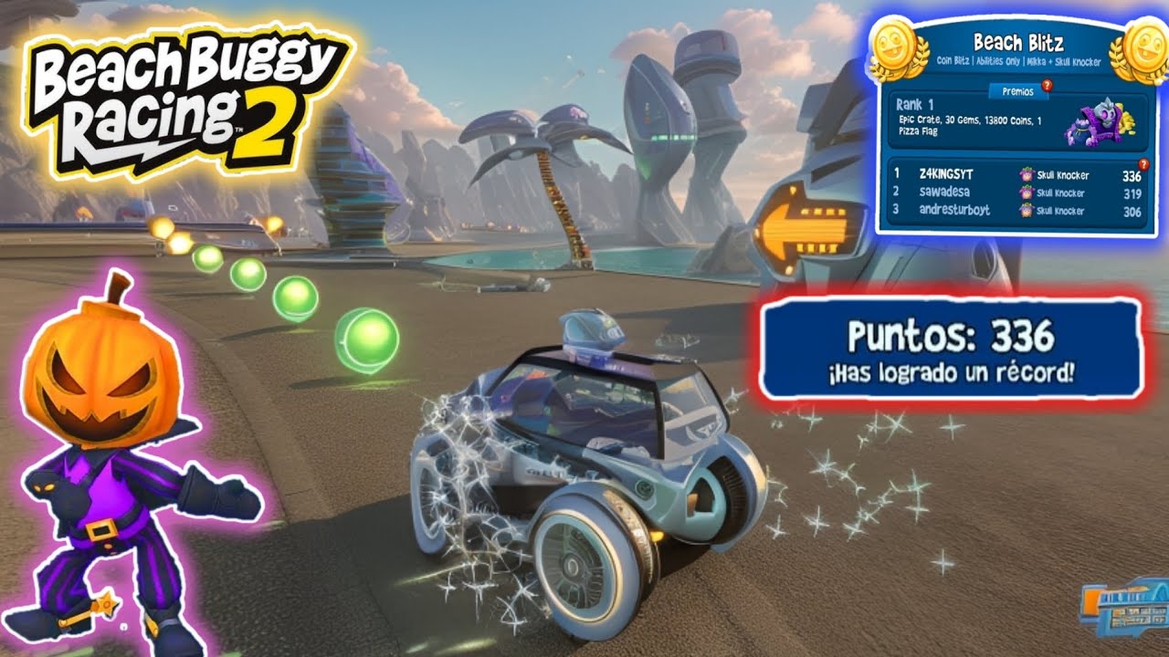 Como Ganar El Evento Beach Blitz 🌕 Beach Buggy Racing 2 | Mikka + Skull ...