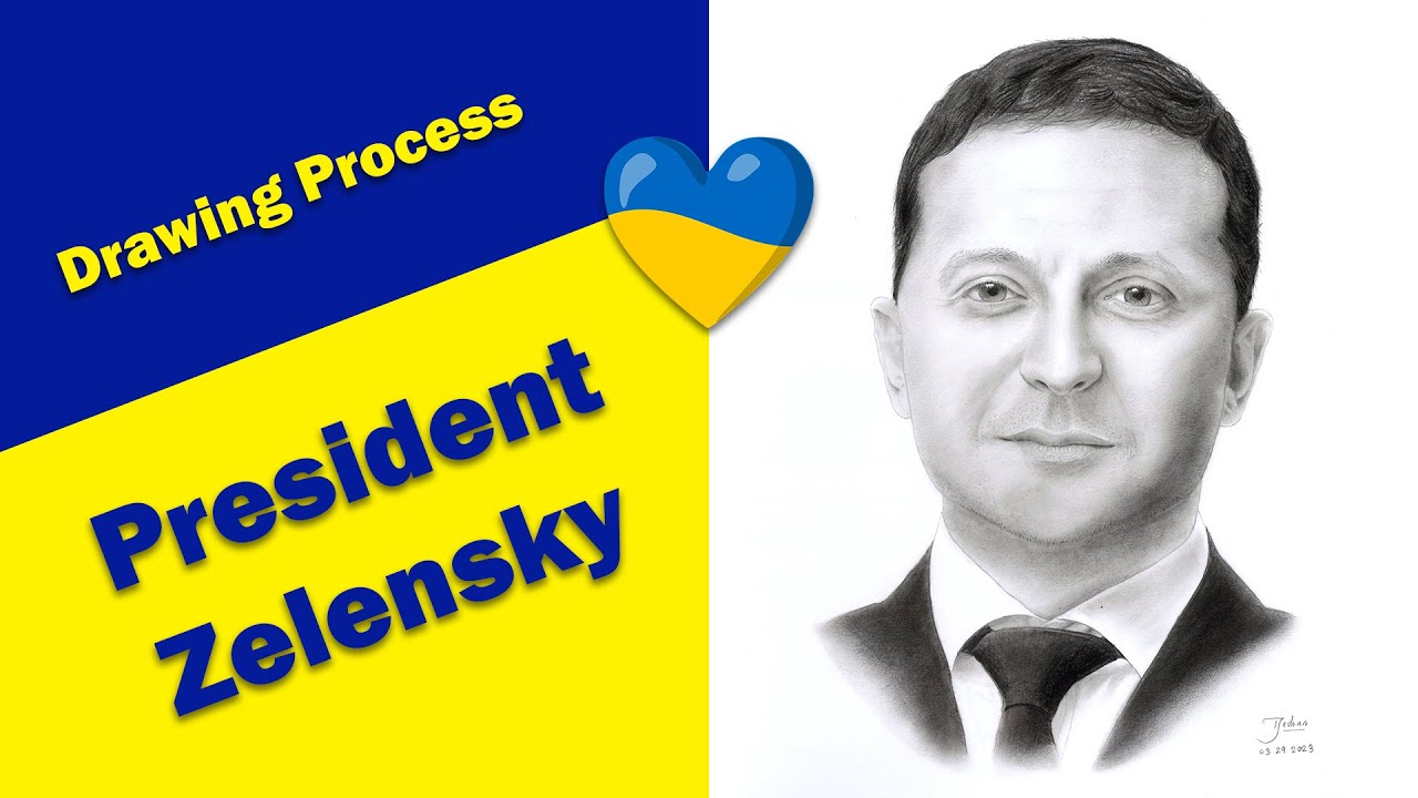 Drawing Ukraine's President | Pencil Portrait Tutorial | Speed Drawing ...