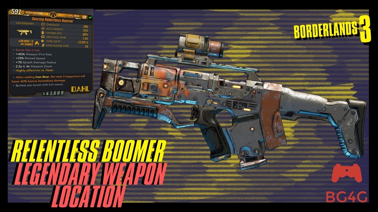 BORDERLANDS 3 - RELENTLESS BOOMER (SCRAPTRAP PRIME) - LEGENDARY DAHL ...