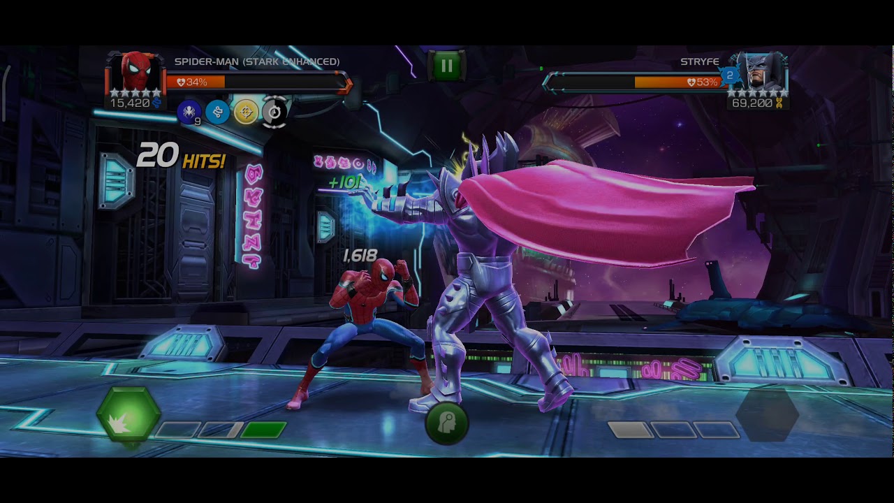 Spider man (stark enhanced) against cavelier boss STRYFE//MCOC //Marvel ...