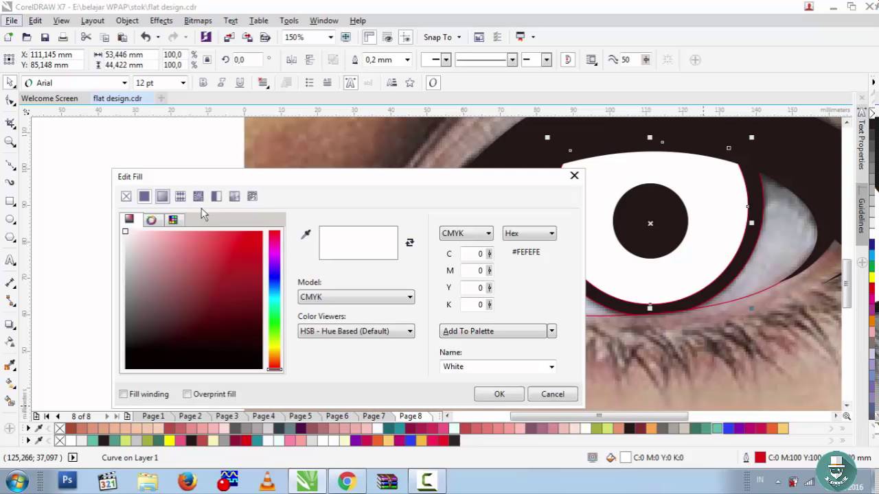 Tutorial Vector Mata Sederhana - Corel Draw X7 - YouTube