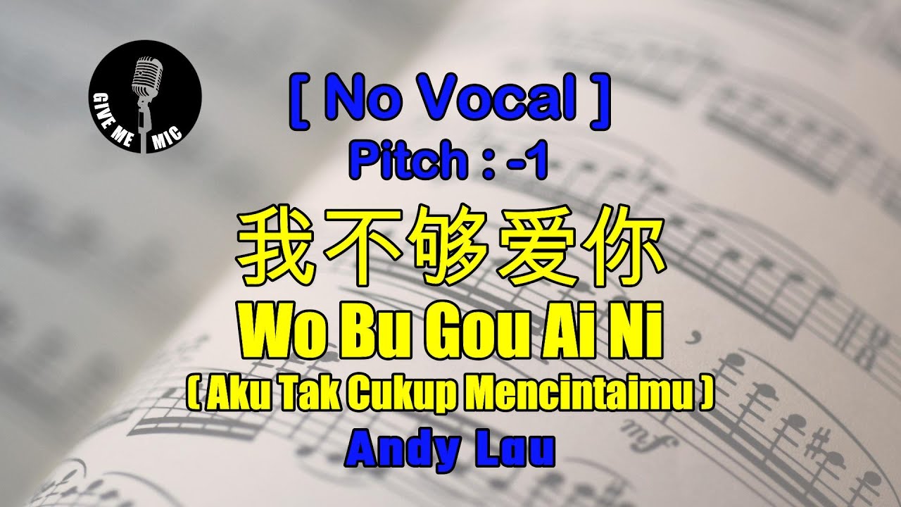 [ No Vocal Pitch -1 ] Andy Lau - Wo Bu Gou Ai Ni ( 我不够爱你 ) - Aku Tak ...