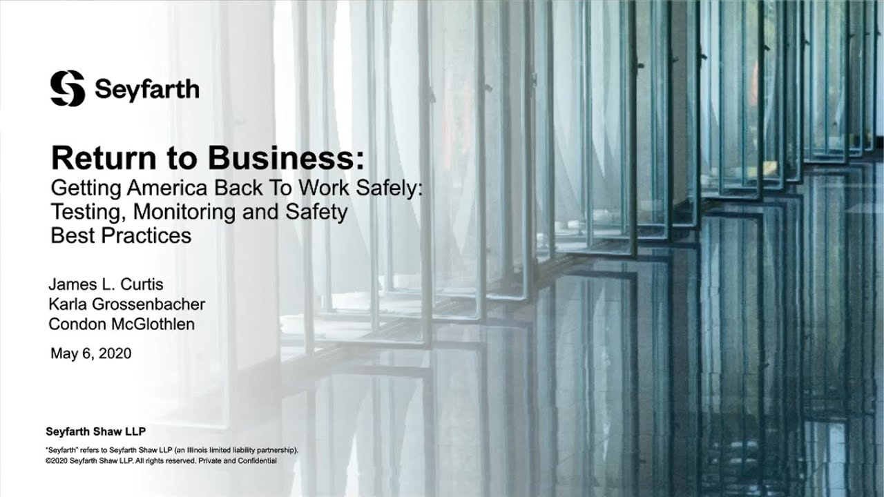 Return to Business: Getting America Back to Work Safely: Testing ...