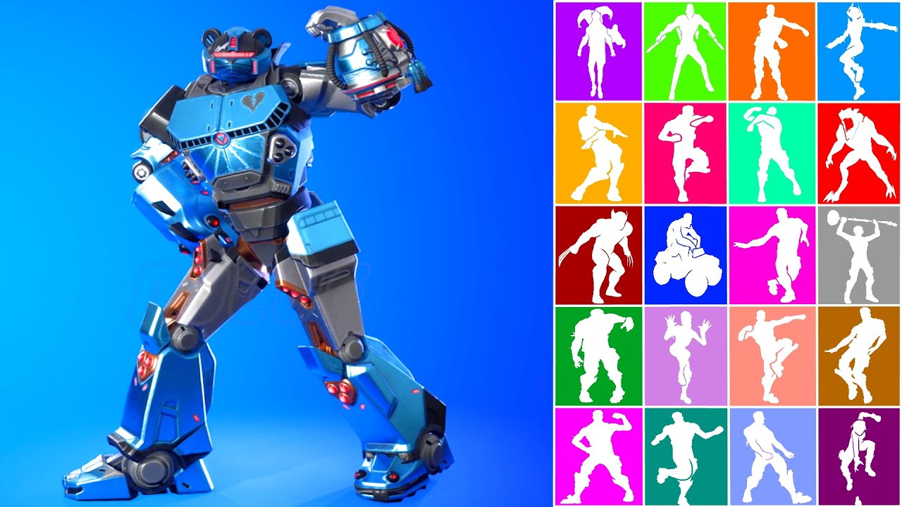 Fortnite Mecha Strike Commander All Dances & Emotes - YouTube