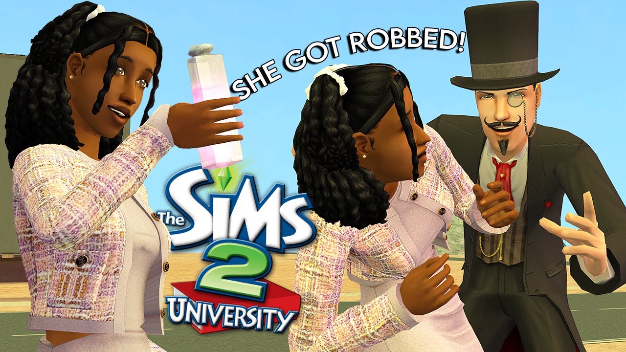 BROKE COLLEGE STUDENT GETS ROBBED 💰 The Sims 2: University LP [SEASON 2 ...