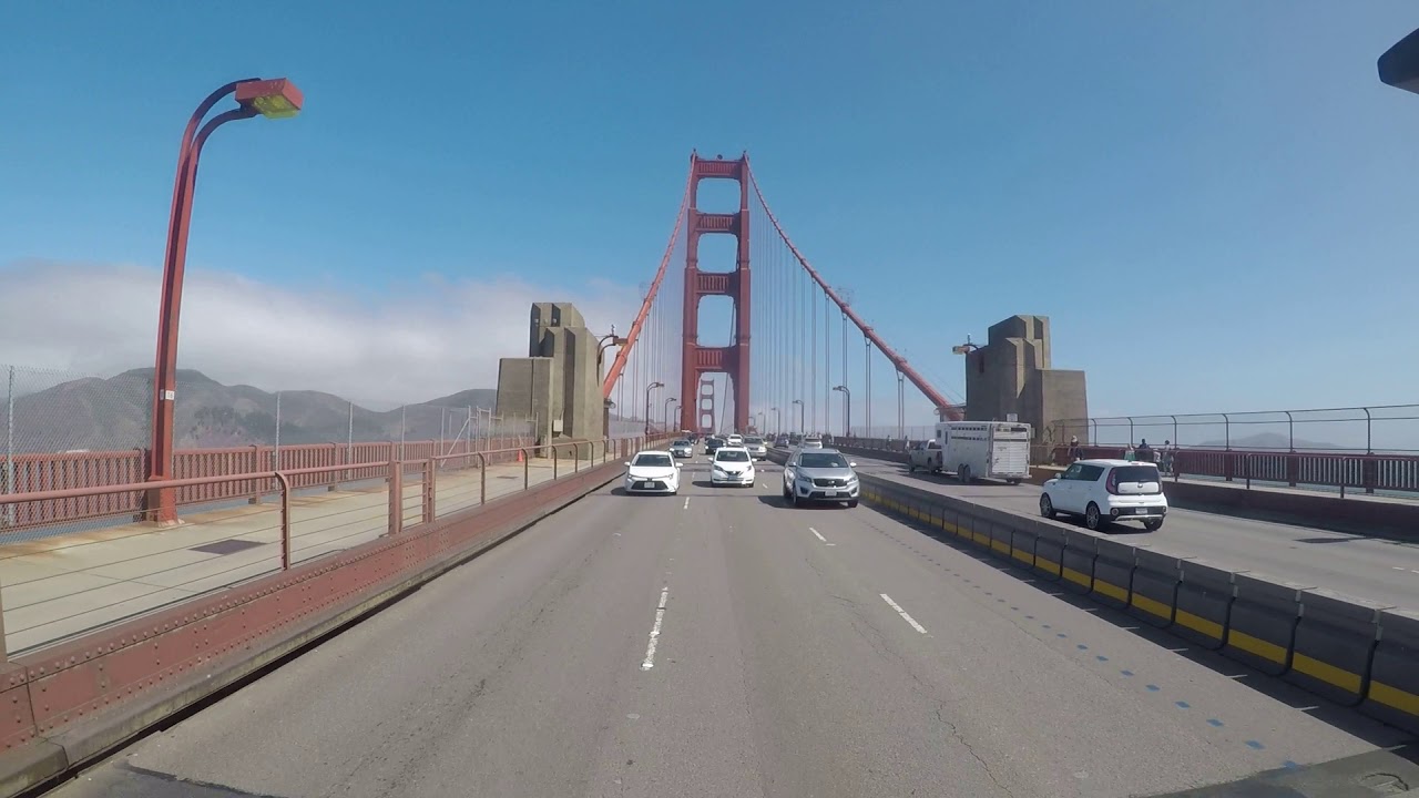 Reverse angle on view GG Bridge - YouTube