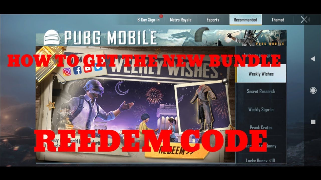 HOW TO REEDEM NEW BUNDLE IN PUBG MOBILE - YouTube