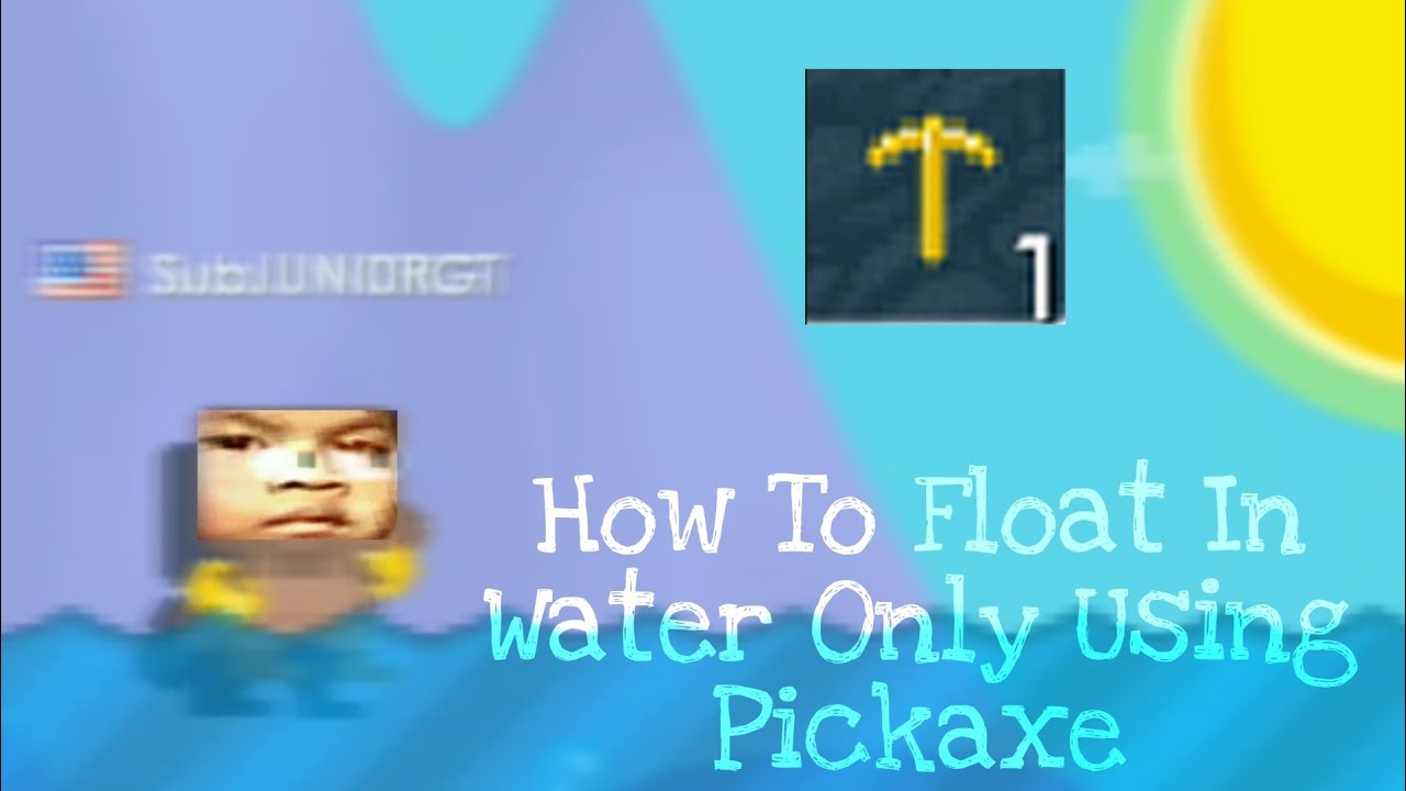 How To Hack Float In Water Only Using Pickaxe - YouTube
