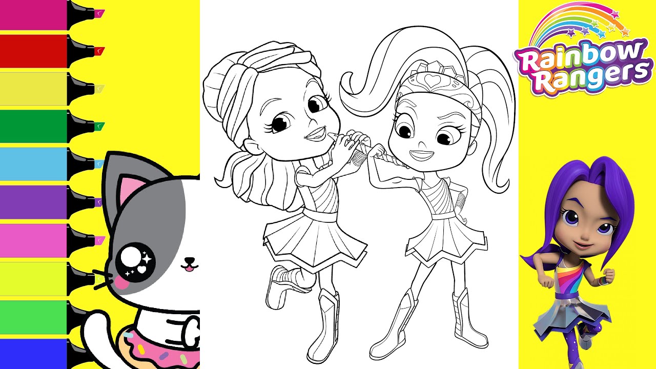 Rainbow Rangers Coloring Book Compilation Rosie Anna Bonnie Mandarin ...
