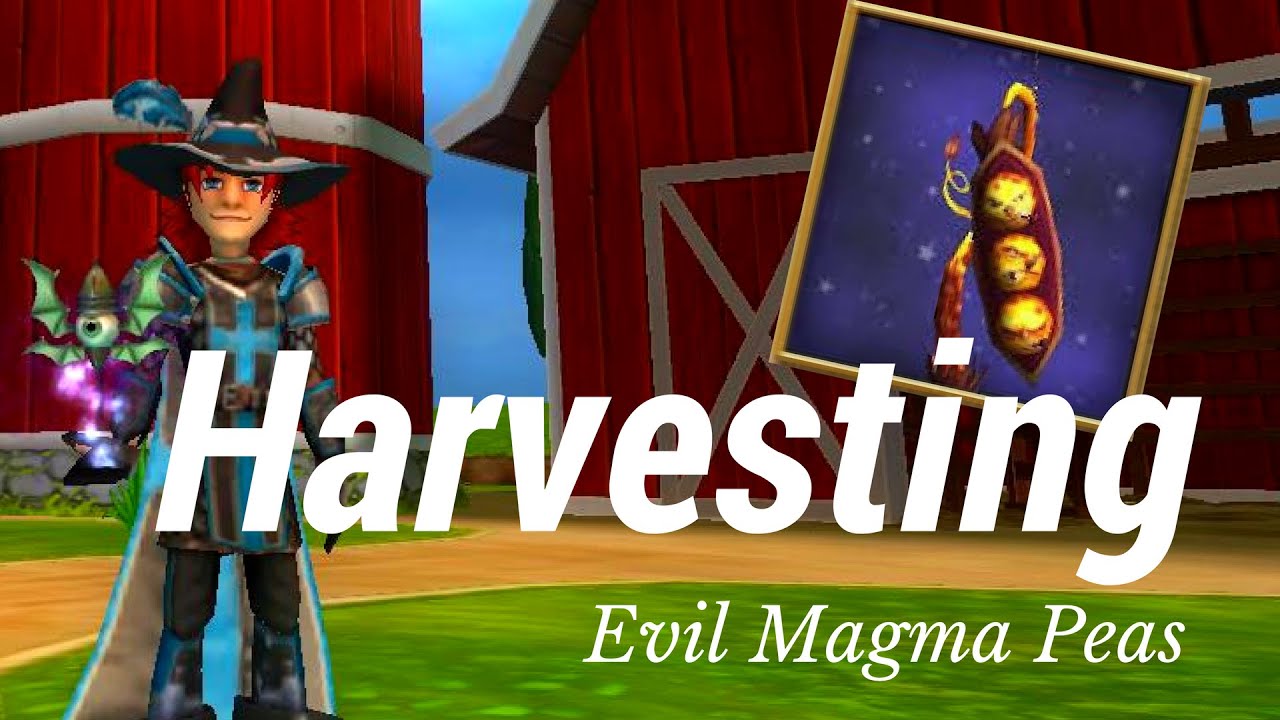 Wizard101-Evil Magma Peas: Harvesting and seeing rewards - YouTube