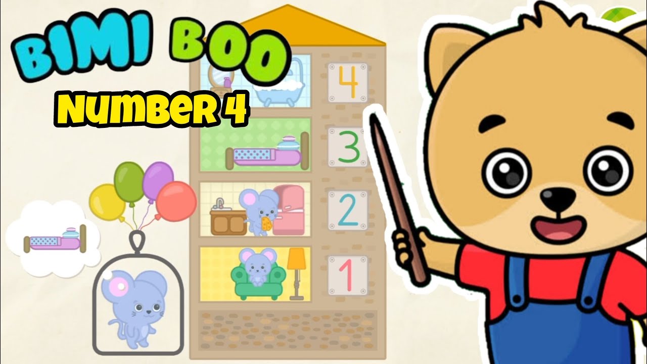 Bimi Boo : Learning Numbers | Can You Count to 4? #gaming #bimiboo # ...