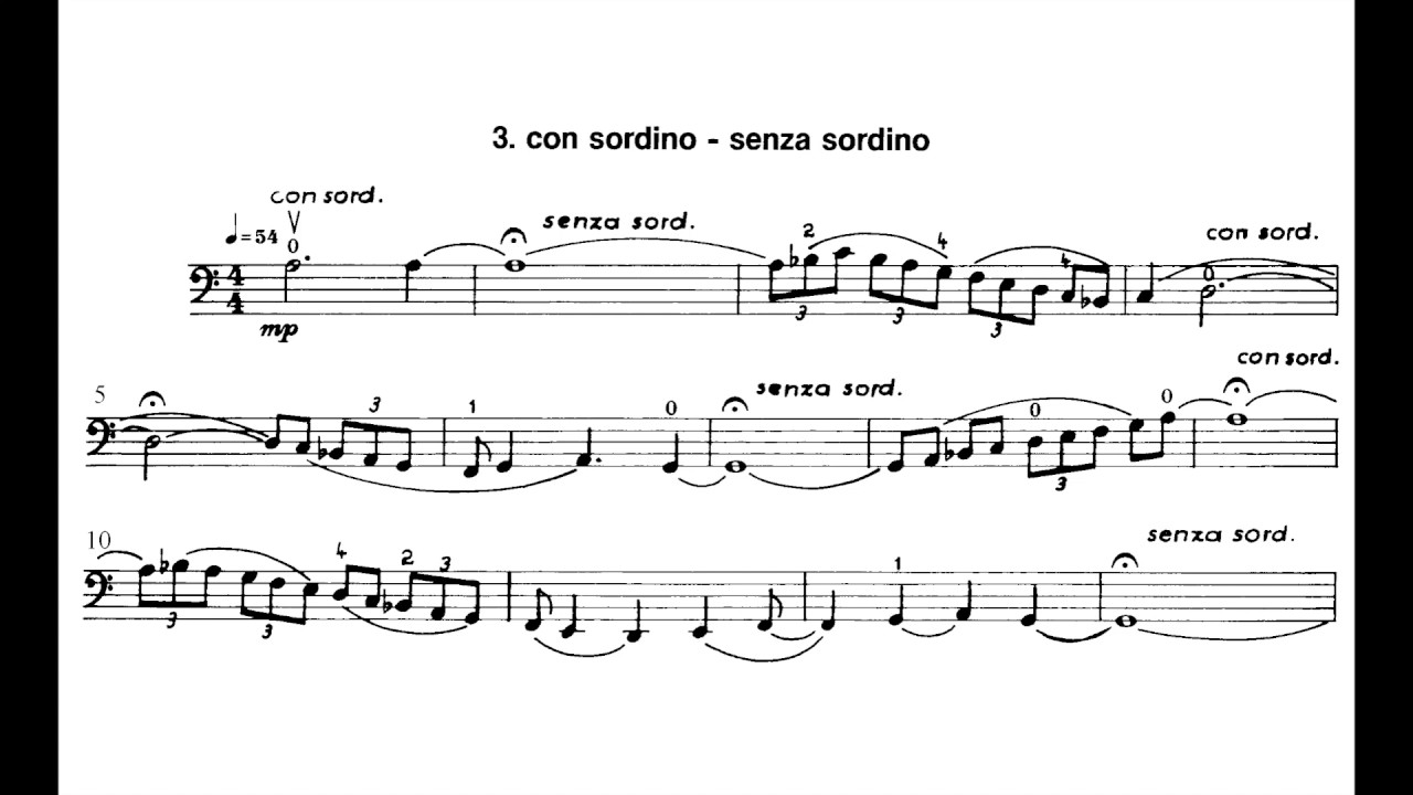 Sofia Gubaidulina - Cello Preludes, No. 3: Con Sordino - Senza Sordino ...