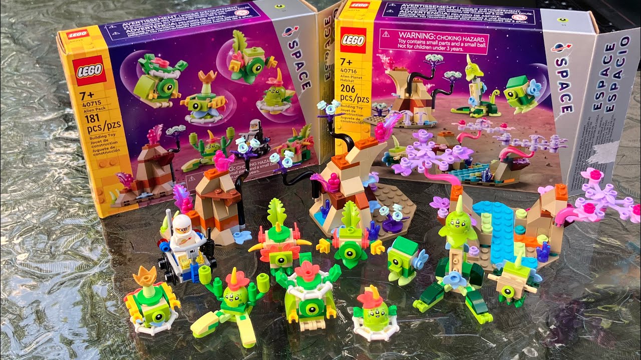 Lego Space Alien & Alien Planet Habitat Packs Review - YouTube