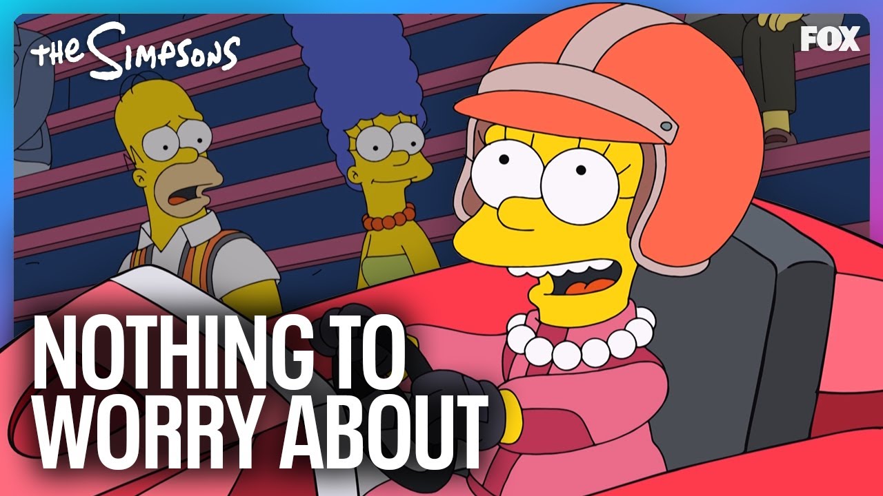 Homer Panics Over Lisa’s F1 Racing | The Simpsons - YouTube