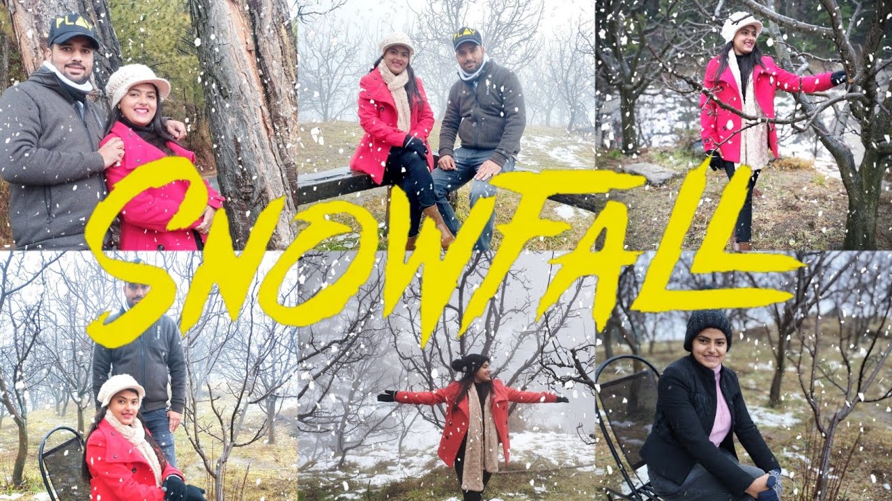 Enjoying Snowfall☃️ || Snowfall in Mandi Himachal Pradesh 🌨 - YouTube