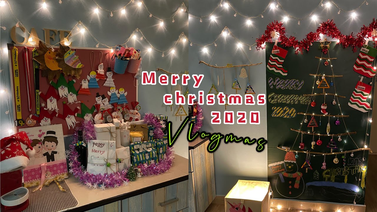 Christmas Vlog// 圣诞节 DIY Deco // A simple idea for decorating Christmas ...
