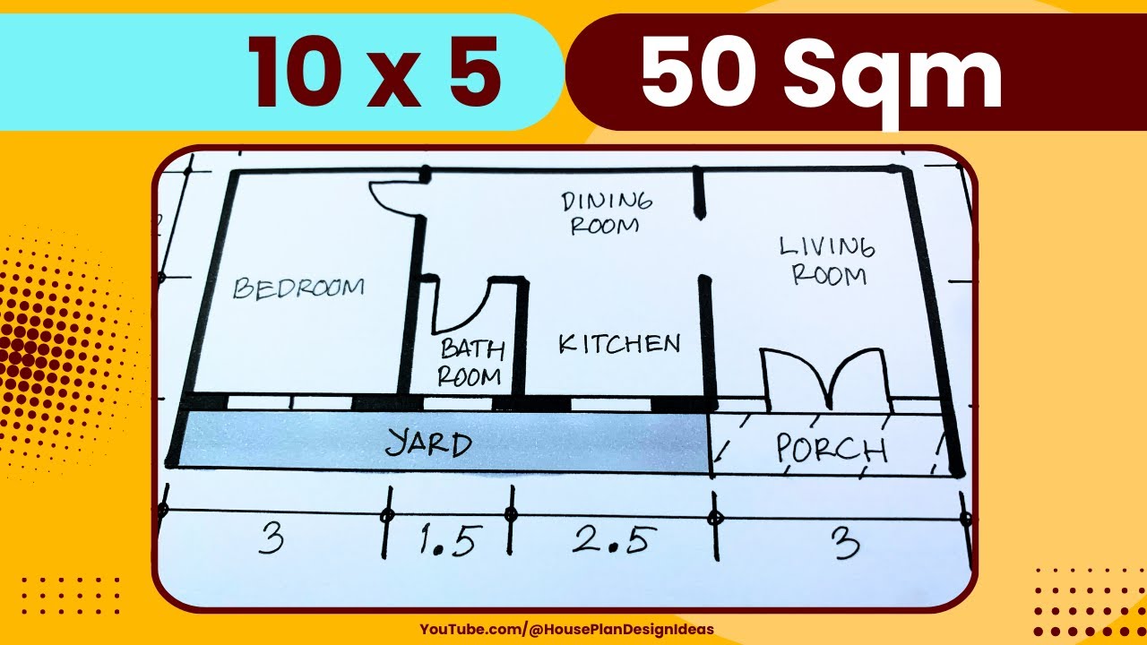 10x5 House Plan Design 50 square meter - YouTube