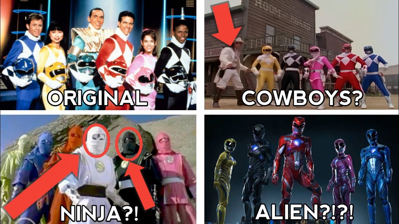 Mighty Morphin Power Rangers All Versions! - YouTube