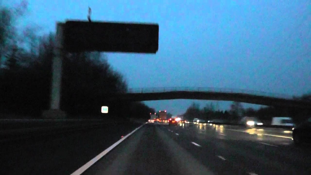 Driving On The M6 Motorway From J18 Middlewich To J19 Knutsford ...