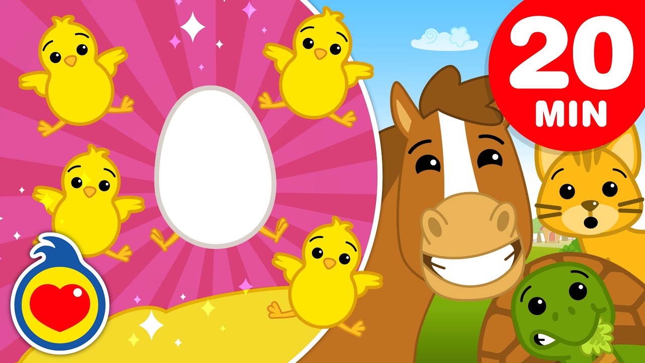 Cinco Pollitos Y Las Más Canciones Infantiles de Animalitos ♫ Plim Plim ...