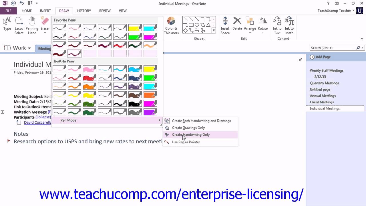 Microsoft Office OneNote 2013 Tutorial Writing Tools 7.1 Employee Group ...