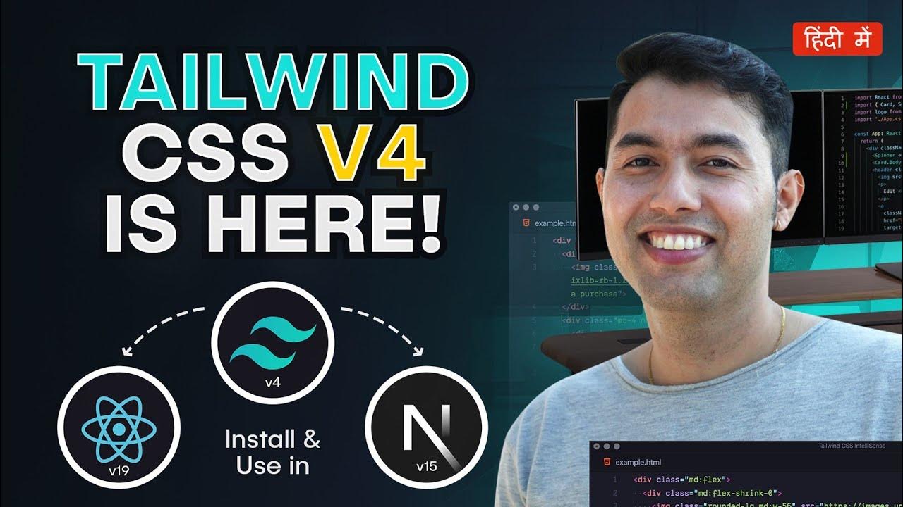 TAILWIND CSS V4 IS HERE! Install & Use It in React & Next.js 🔥 - YouTube