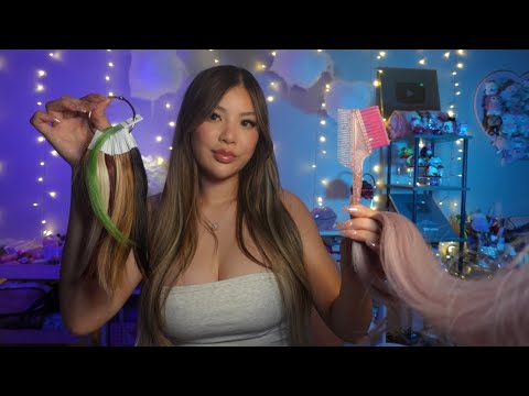 ASMR Hair Salon Roleplay ✂️ Dyeing & Cutting Your Hair (Personal Attention)