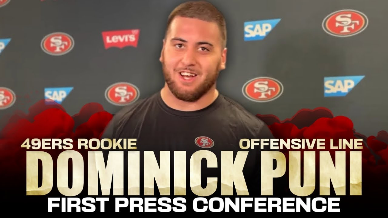 49ers OL Dominick Puni: AMAZING first interview - YouTube