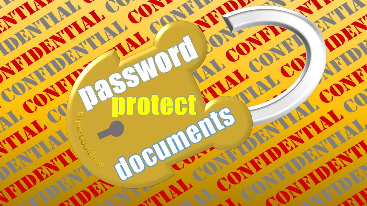 How To Password Protect Documents YouTube How To Password Protect Documents YouTube