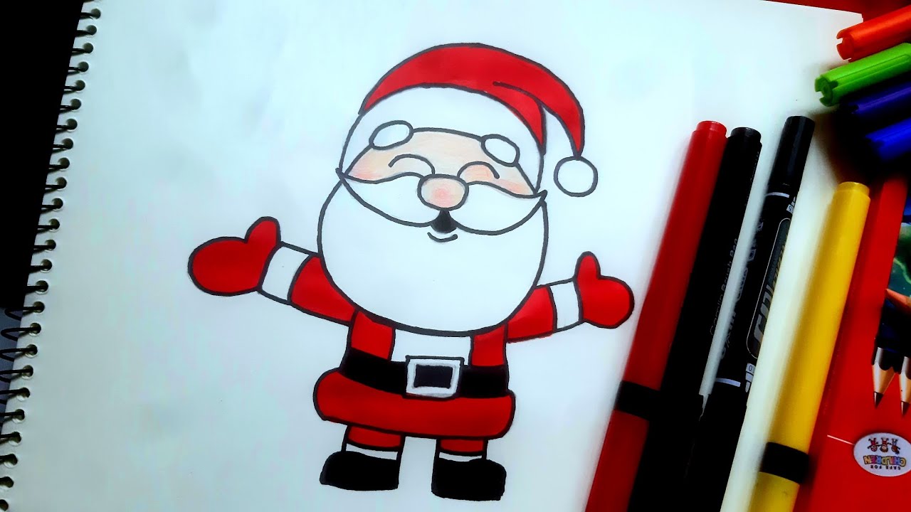 How to Draw Santa Christmas | Easy Steps | Santa Claus Face - YouTube