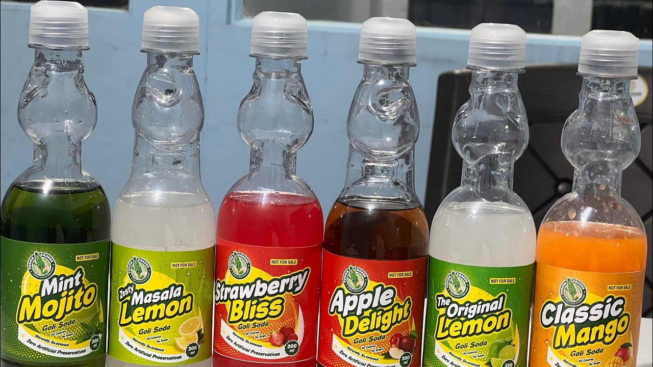 Goli soda bottle/paneer Goli soda/khari soda/lemon soda/plastic Goli ...