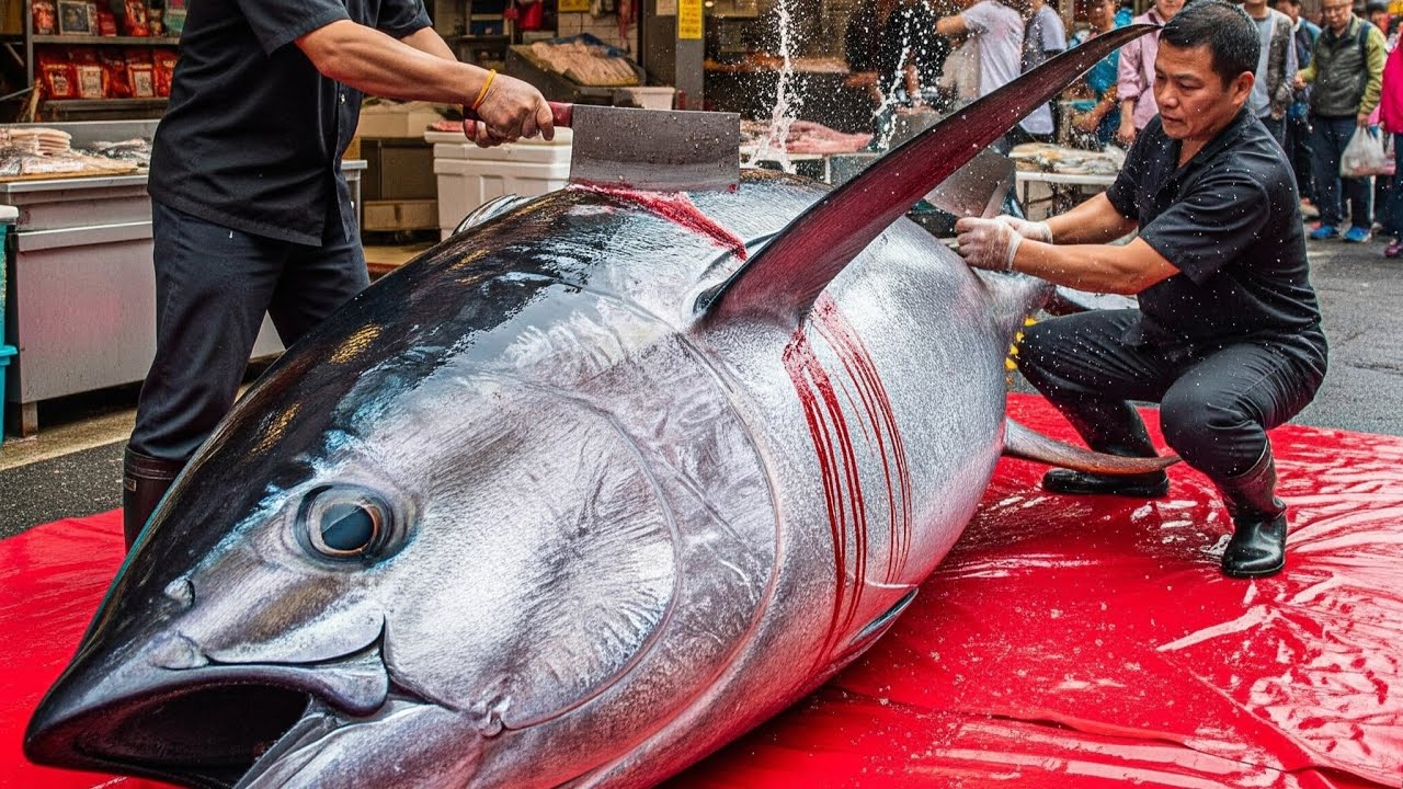 486kg Bluefin Tuna SLAYED in the Most Savage Cut Ever #BluefinTuna # ...