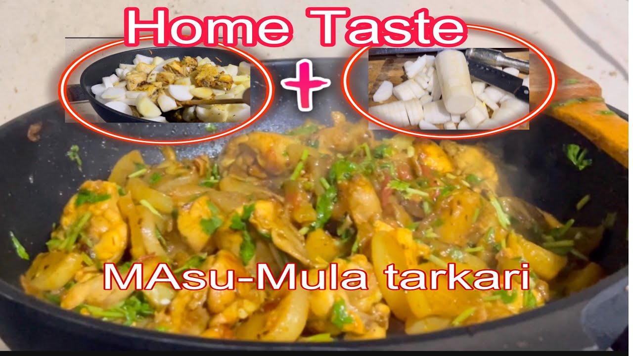 How to cook Chicken with Raddish | mula masu gharma jastai kasari ...
