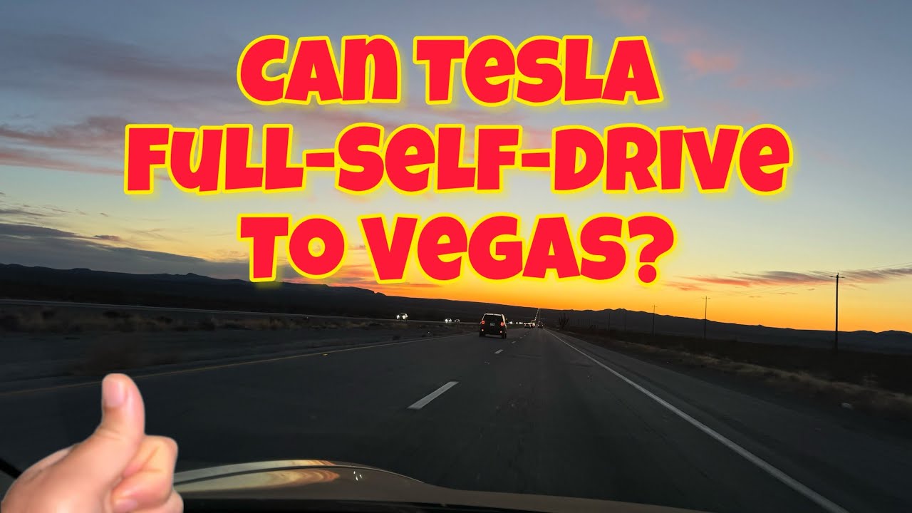 Tesla auto pilot full-self-driving FSD to Las Vegas Livestream - YouTube