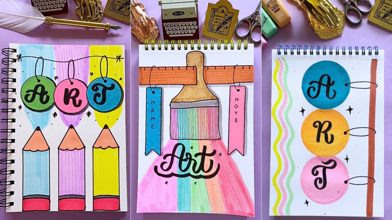 11 Clean & Creative Front Pages for Art Class 🎨 | Beginner Friendly ...